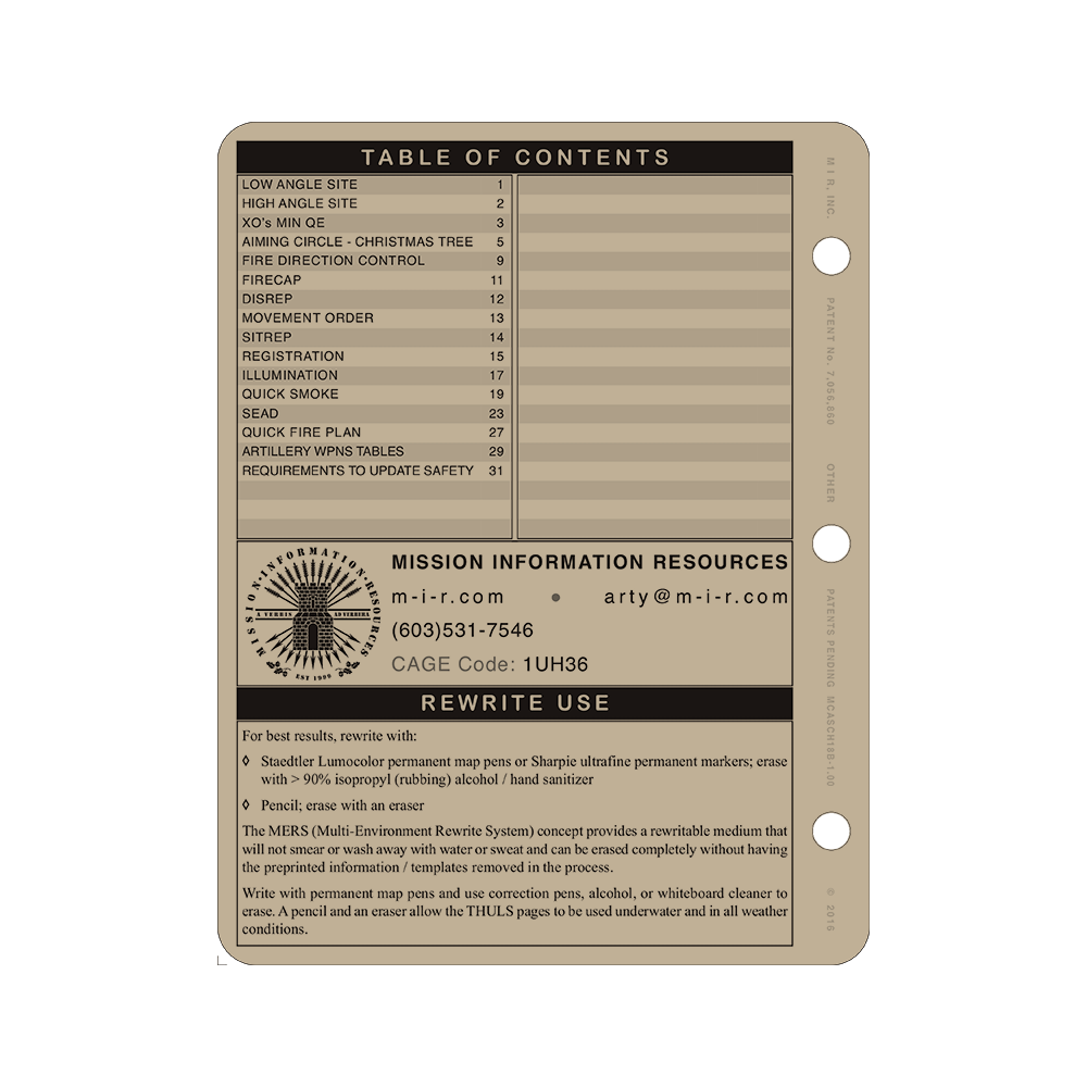 THULS - US Marine Corps References – Battle Board
