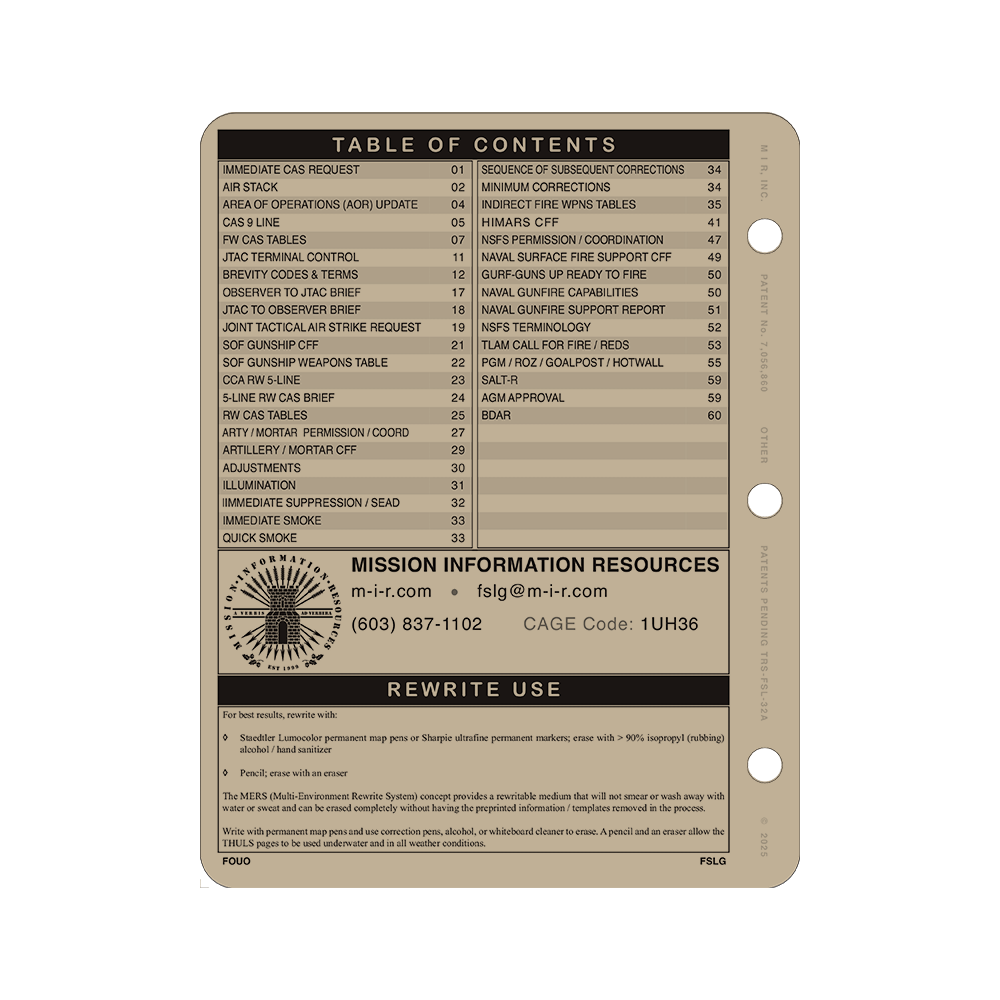 THULS - US Marine Corps References – Battle Board